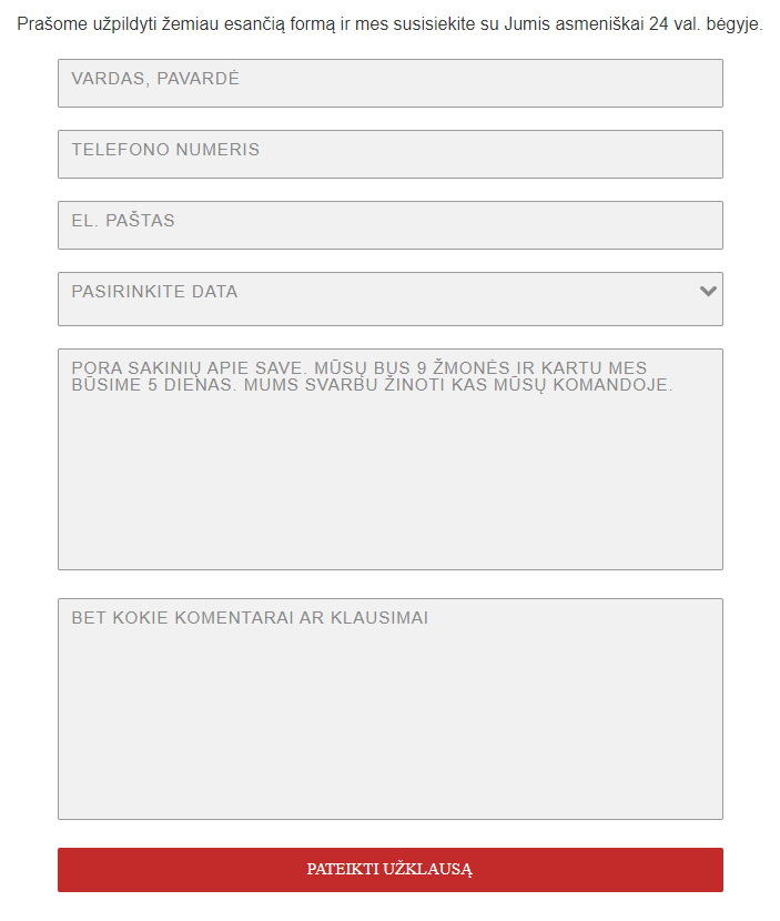 Užklausos formos internete: ilgos ar trumpos? kokias jas kurti www ...